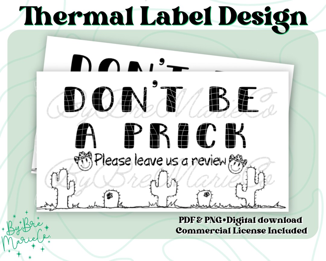 Order for Thermal Label Design, Cute Thermal Label PNG, Packaging ...