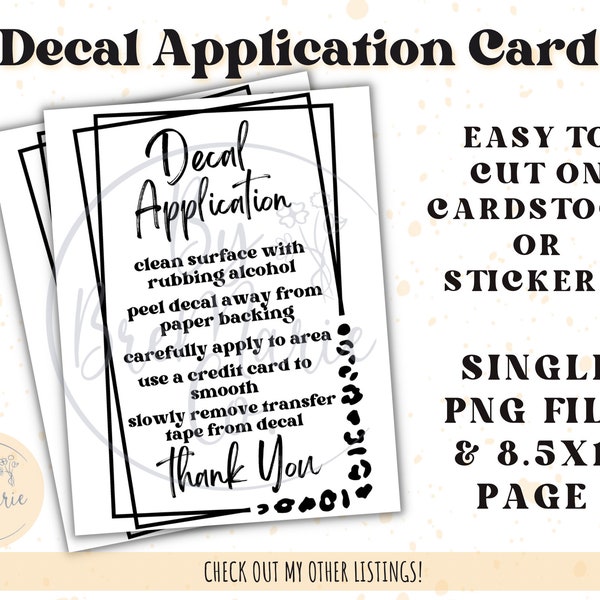 How to Apply Decal Instructions En Espanol - Etsy