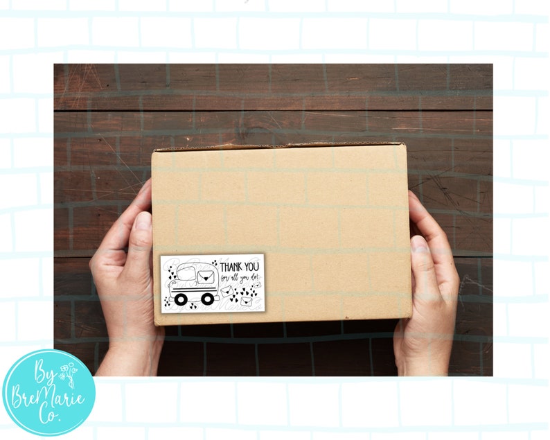 Thank You Usps Thermal Label Design Thermal Label PNG - Etsy