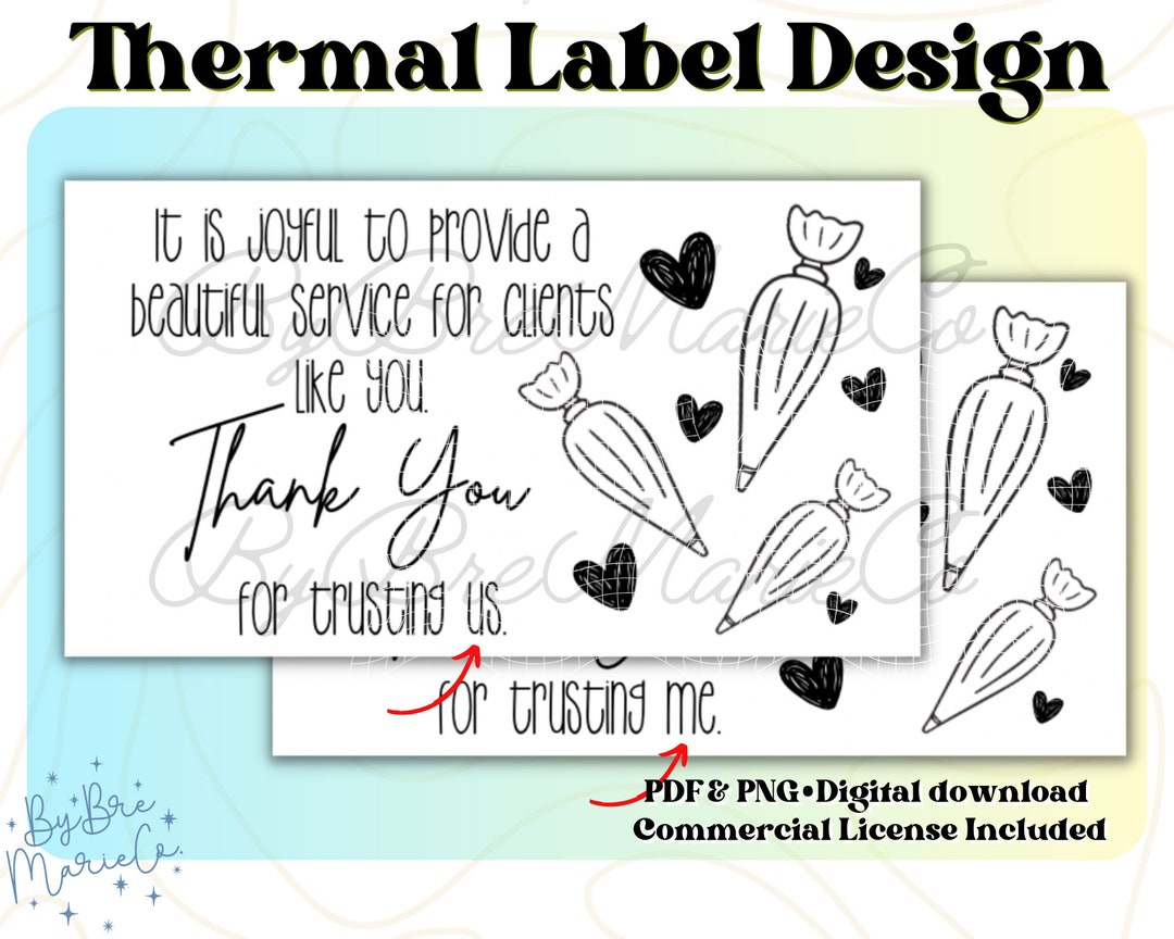 Baker Thermal Label Design, Treats Thermal Label PNG, Chef Packaging ...