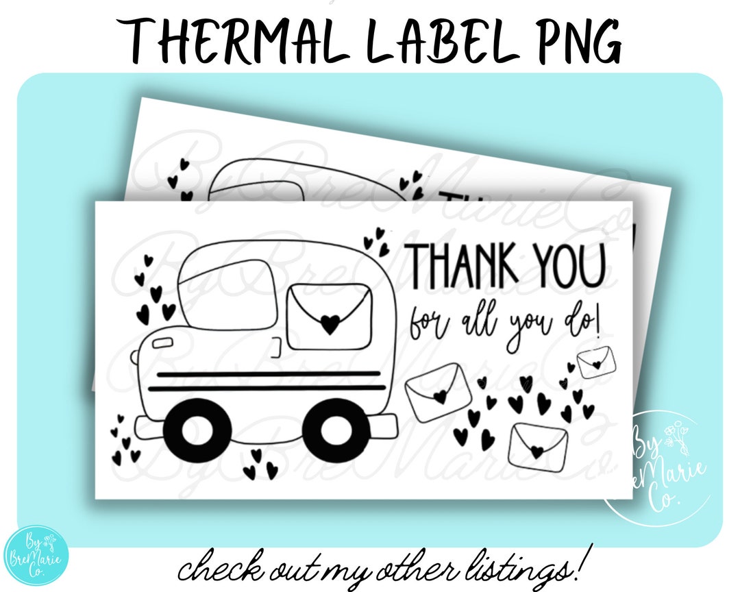 Thank You Usps Thermal Label Design, Thermal Label PNG, Packaging ...