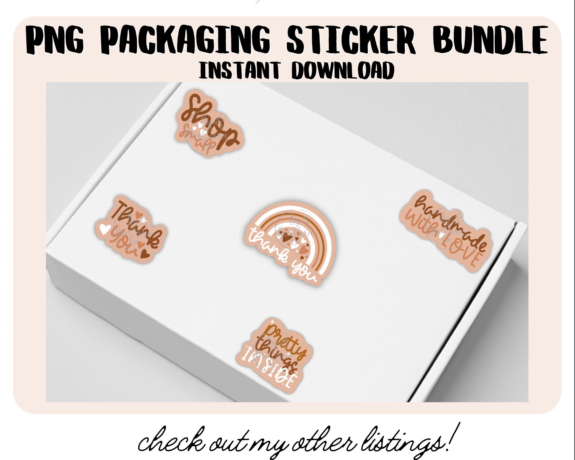 PNG Sticker Bundle Shipping Sticker Bundle Business Sticker - Etsy