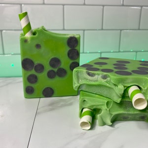 Matcha Boba Tea Cold Process Soap Matcha Scent Vegan Palm Free - Etsy
