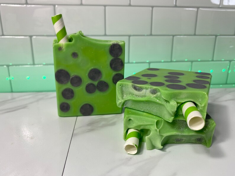 Matcha Boba Tea Cold Process Soap Matcha Scent Vegan - Etsy