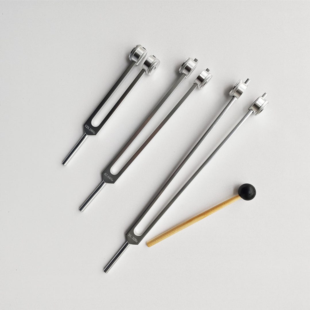 Schumann Resonance Weighted Tuning Fork Set (31.32, 62.64, 125.28 Hz ...