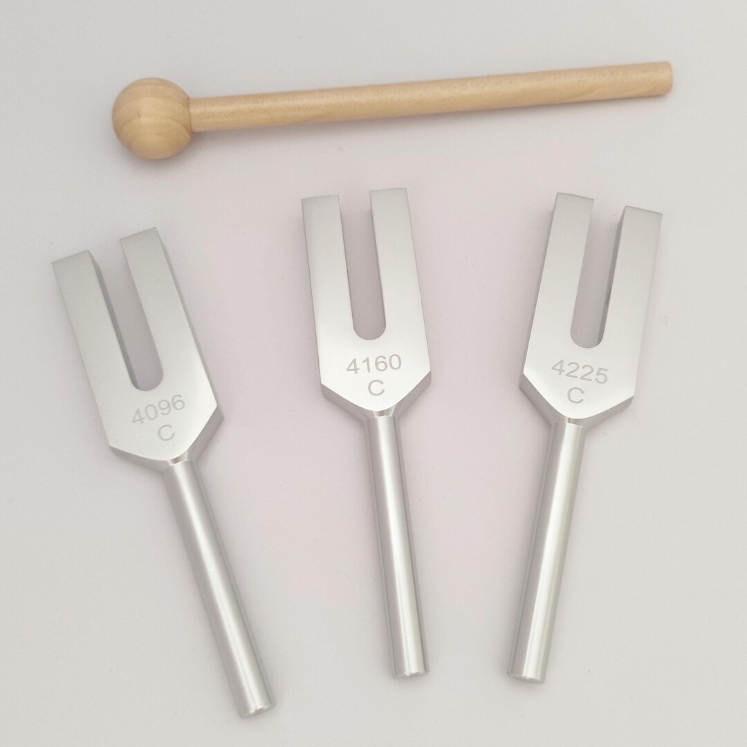 Angel Tuning Fork Set for Cleansing Crystals, 4096hz 4160hz 4225hz Tuning Forks, Crystal Tuner ...