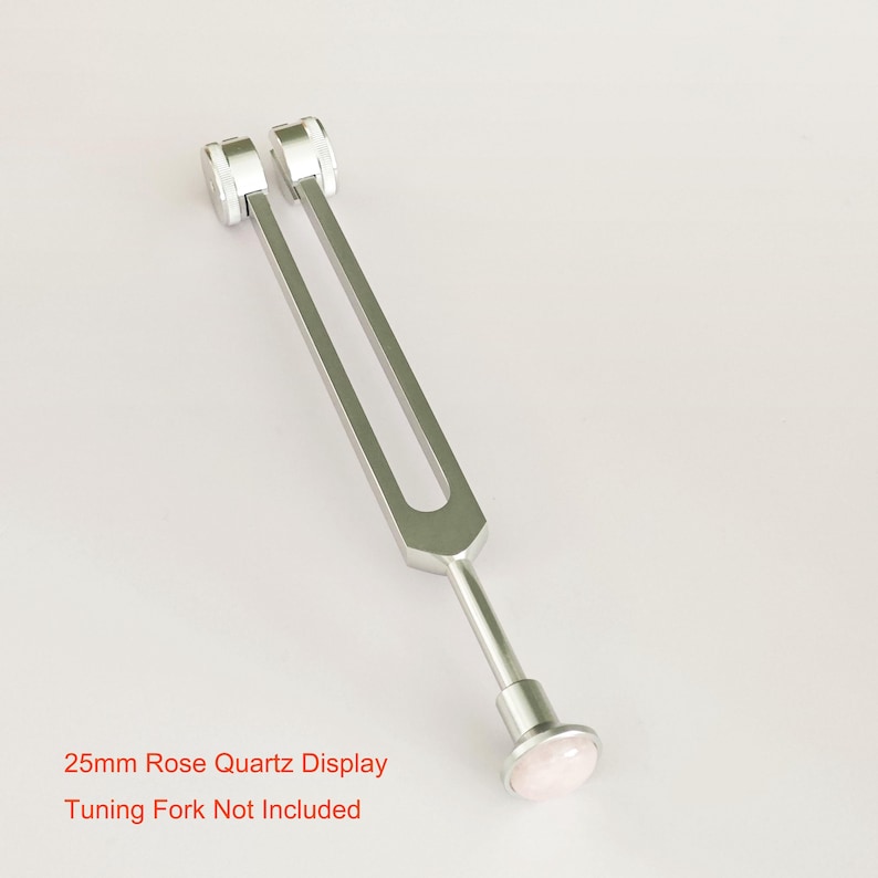 Rose Quartz Gem Foot for Tuning Forks - 12mm/25mm Removable Crystal ...