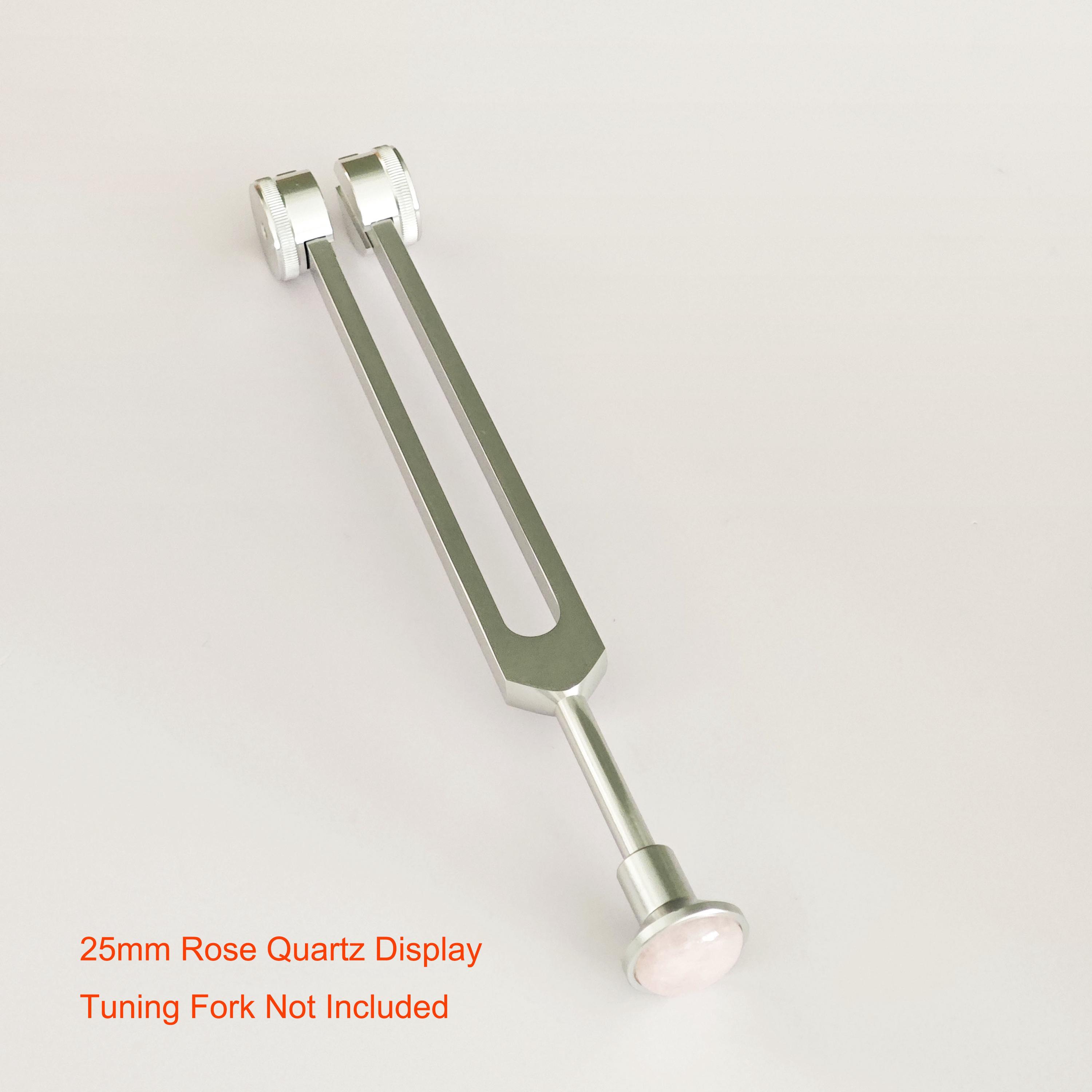 Rose Quartz Gem Foot for Tuning Forks - 12mm/25mm Removable Crystal ...