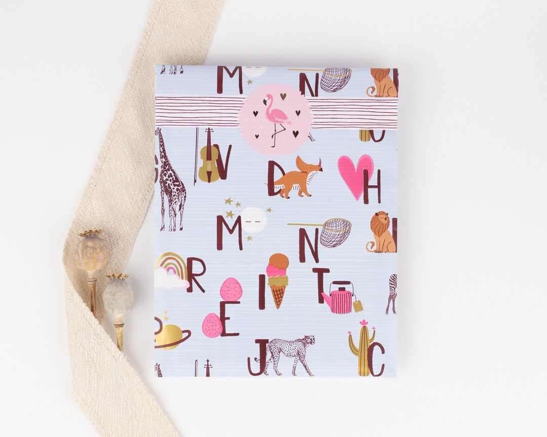 Paper Bags Alphabet Light Blue Gift Bags, Gift Packaging, Flat Bags ...