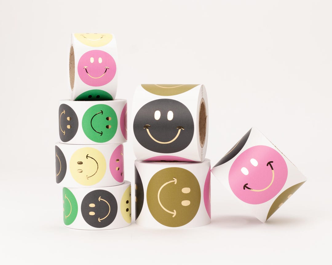 Sticker Smiley Sticker, Packaging, Party, Gift, Stick Face - Etsy