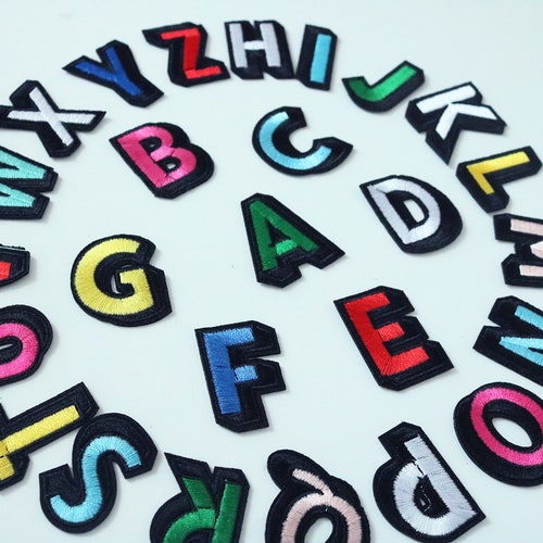 Cursive Letter Patches Letters Embroidered Iron Patch - Etsy