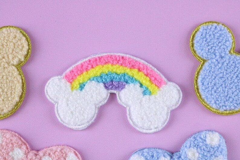 Sticker Mickey Chenille Patch Kid Cartoon Stick on Patch - Etsy