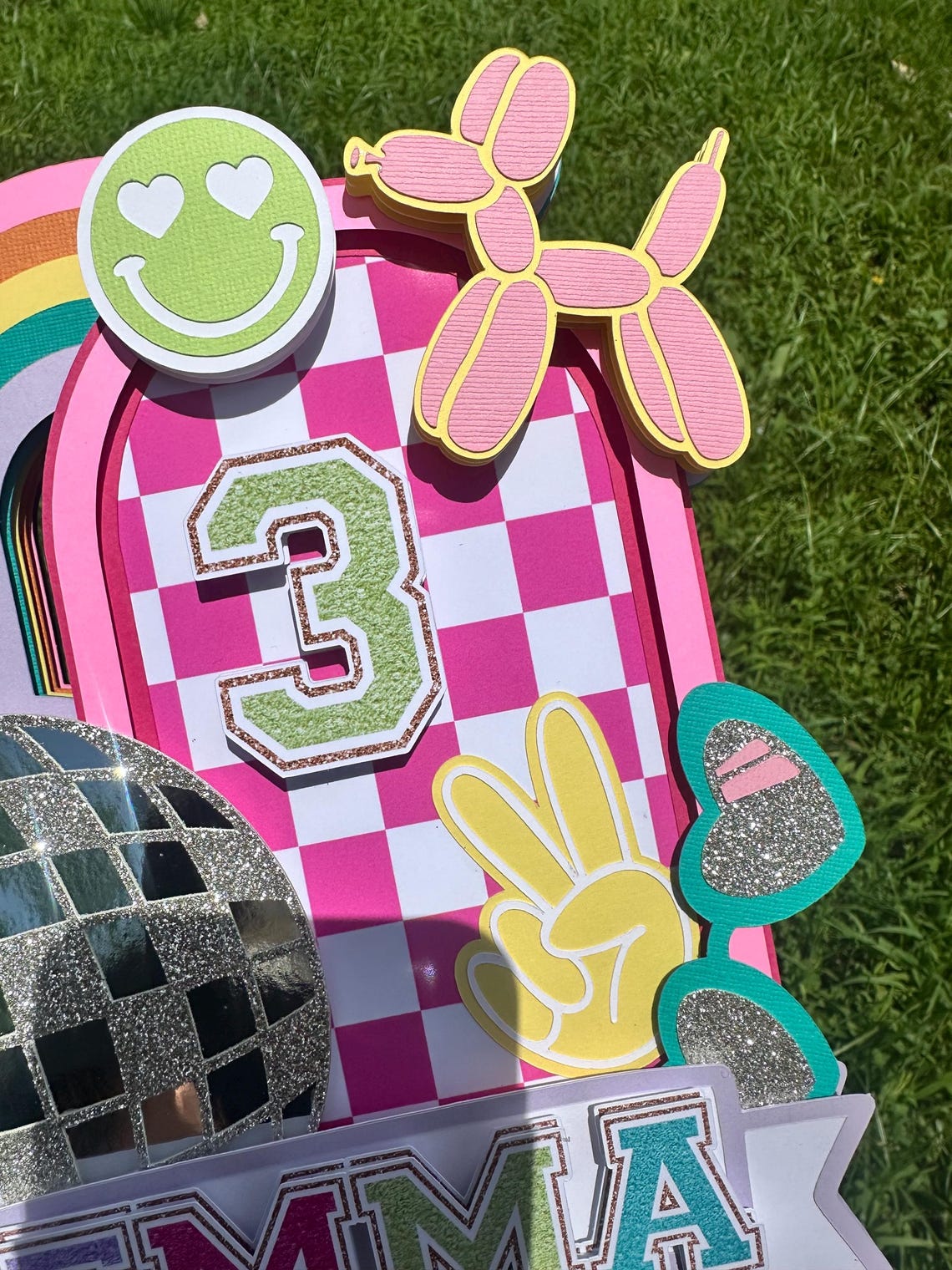 Retro Disco Birthday Cake Topper, Preppy Girl Cake Topper, Preppy ...