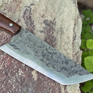 Custom Handmade Cleaver With Wood Handle BBQ Grilling Personalized ...