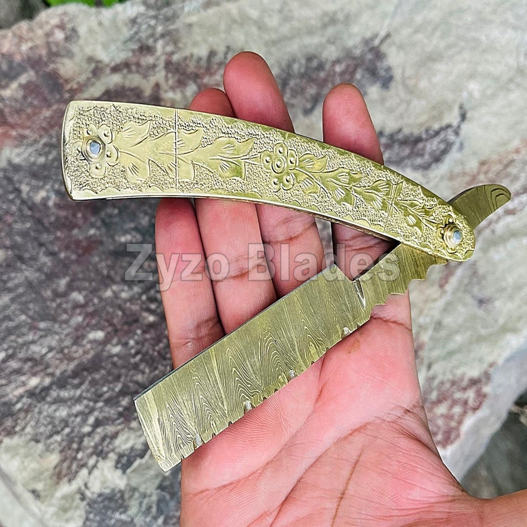 SHAVING STRAIGHT RAZOR / Beard Man Gifts / Custom Handmade Straight ...