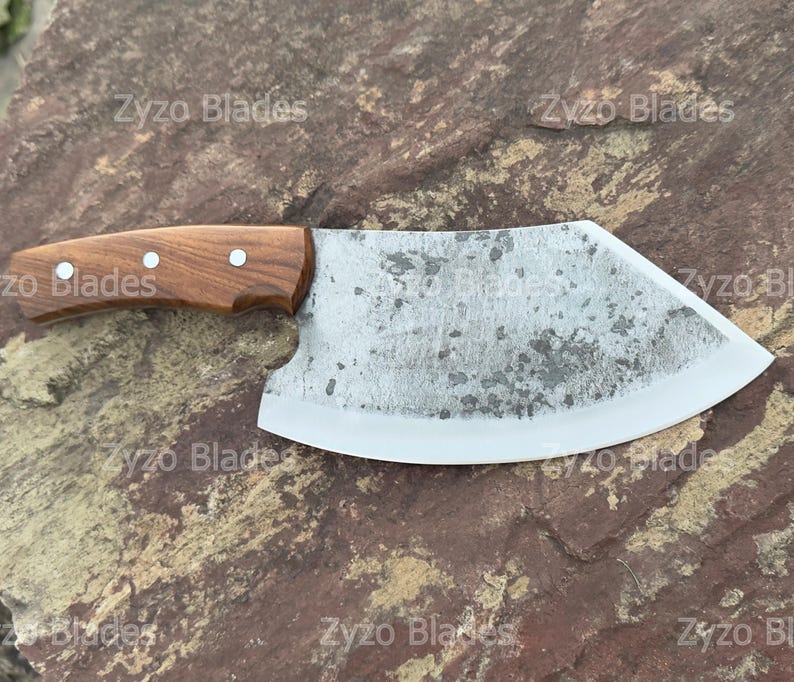 Hand-forged High Carbon Steel Cleaver Knife: Butcher, BBQ, Grilling - Etsy