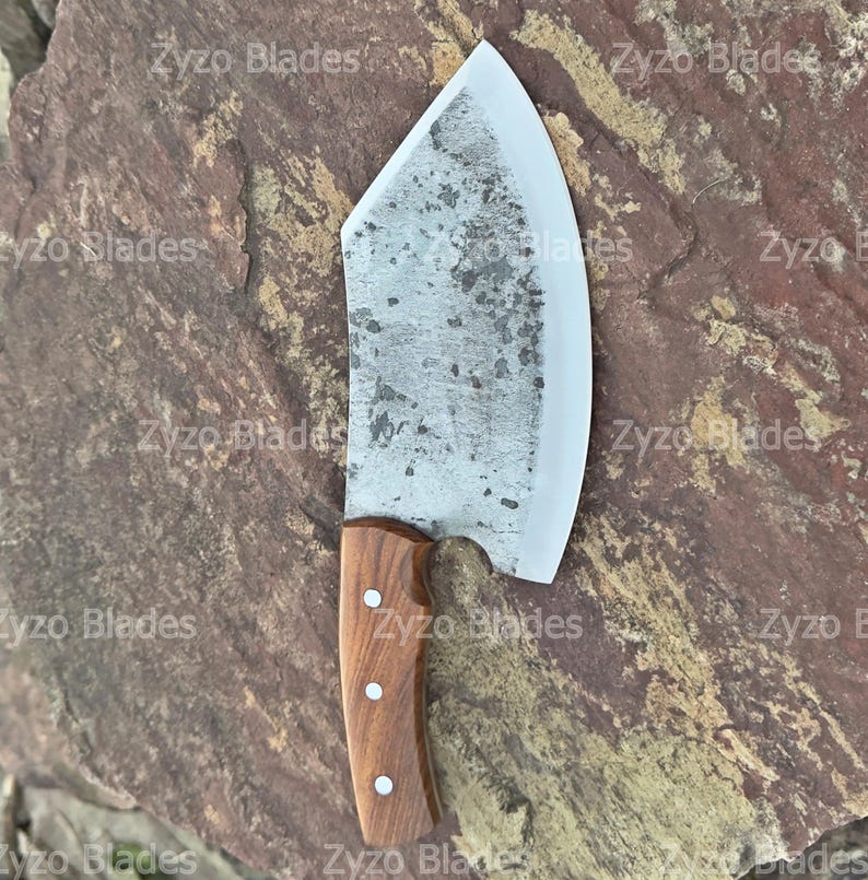 Hand-forged High Carbon Steel Cleaver Knife: Butcher, BBQ, Grilling - Etsy