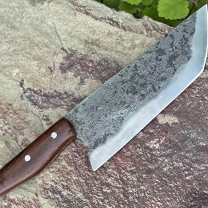 Custom Handmade Cleaver With Wood Handle BBQ Grilling Personalized ...