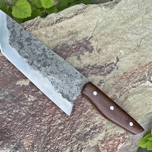 Custom Handmade Cleaver With Wood Handle BBQ Grilling Personalized ...