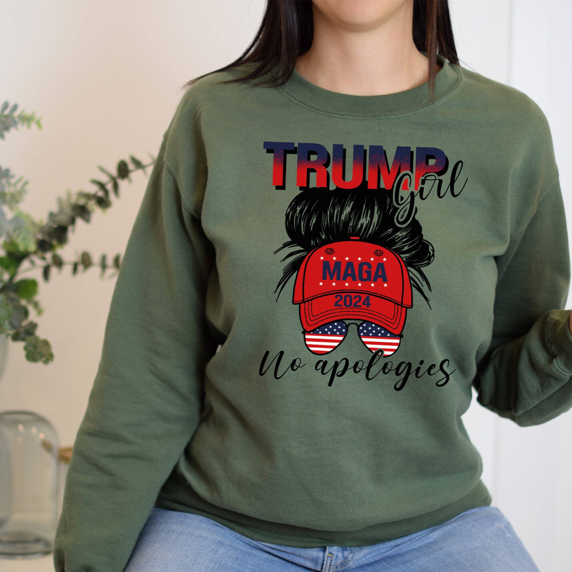 Trump Girl 2024 No Apologies Sweater,trump Girl Sweatshirt, 2024 Trump ...