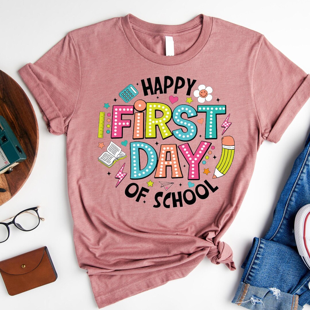 Happy First Day of School Teacher Pencil Back to School Teacher ...