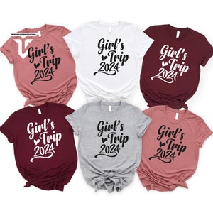 Girls Trip 2024 Shirt, Girls Trip 2024 Tee, Girls Vacation Shirt, Girls ...