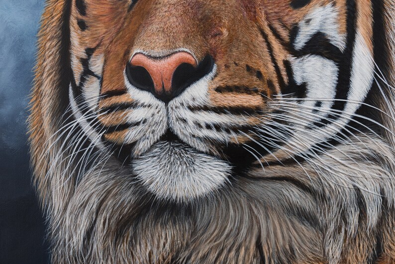 Tiger Original Detailed Realistic Acrylic Painting "regal" - Etsy