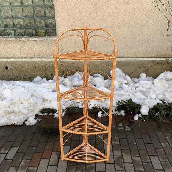 Wicker Corner Shelf - Etsy