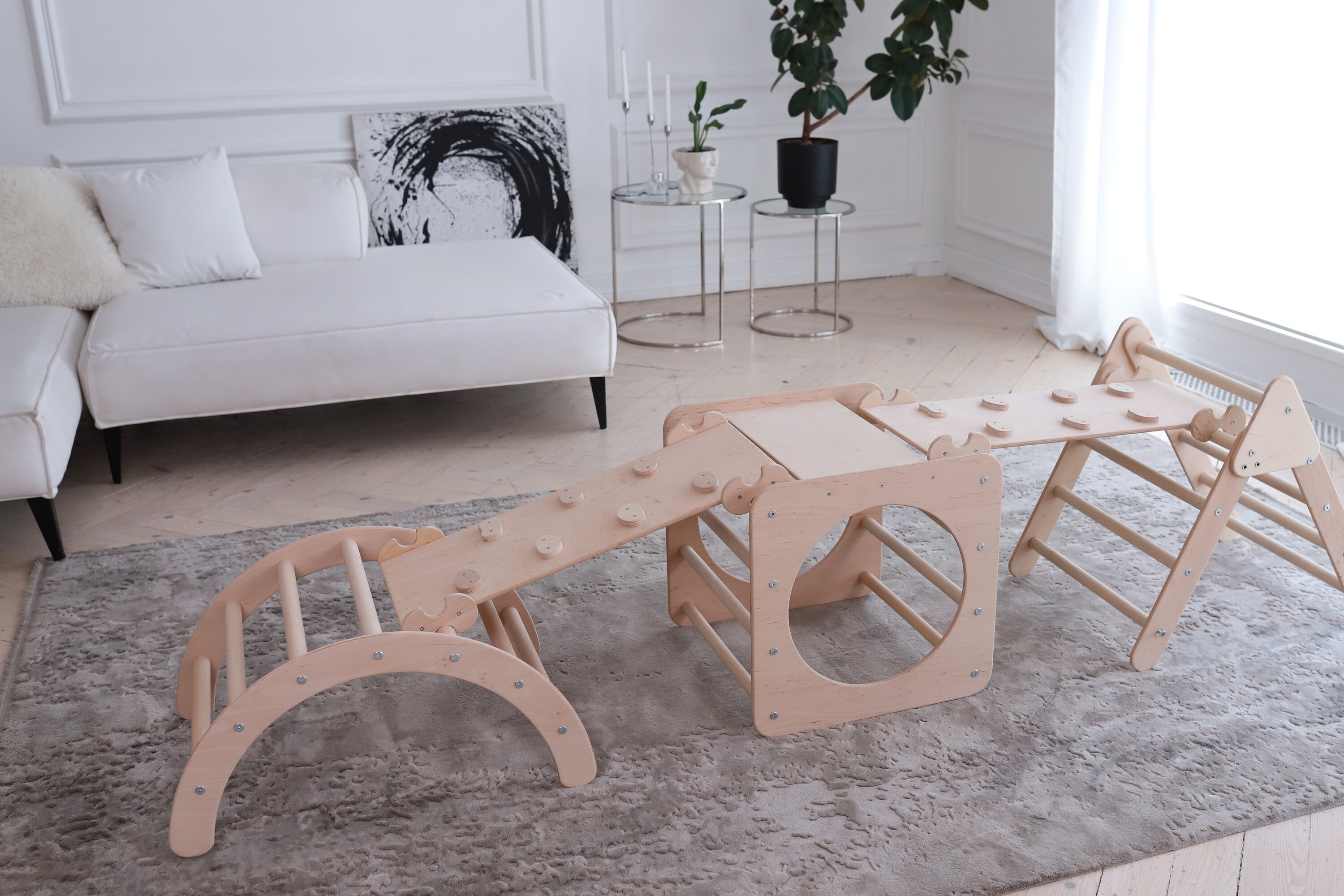 Toys 1 Year Old, Montessori Gym, Wooden Activity Gym, Climbing Gym ...