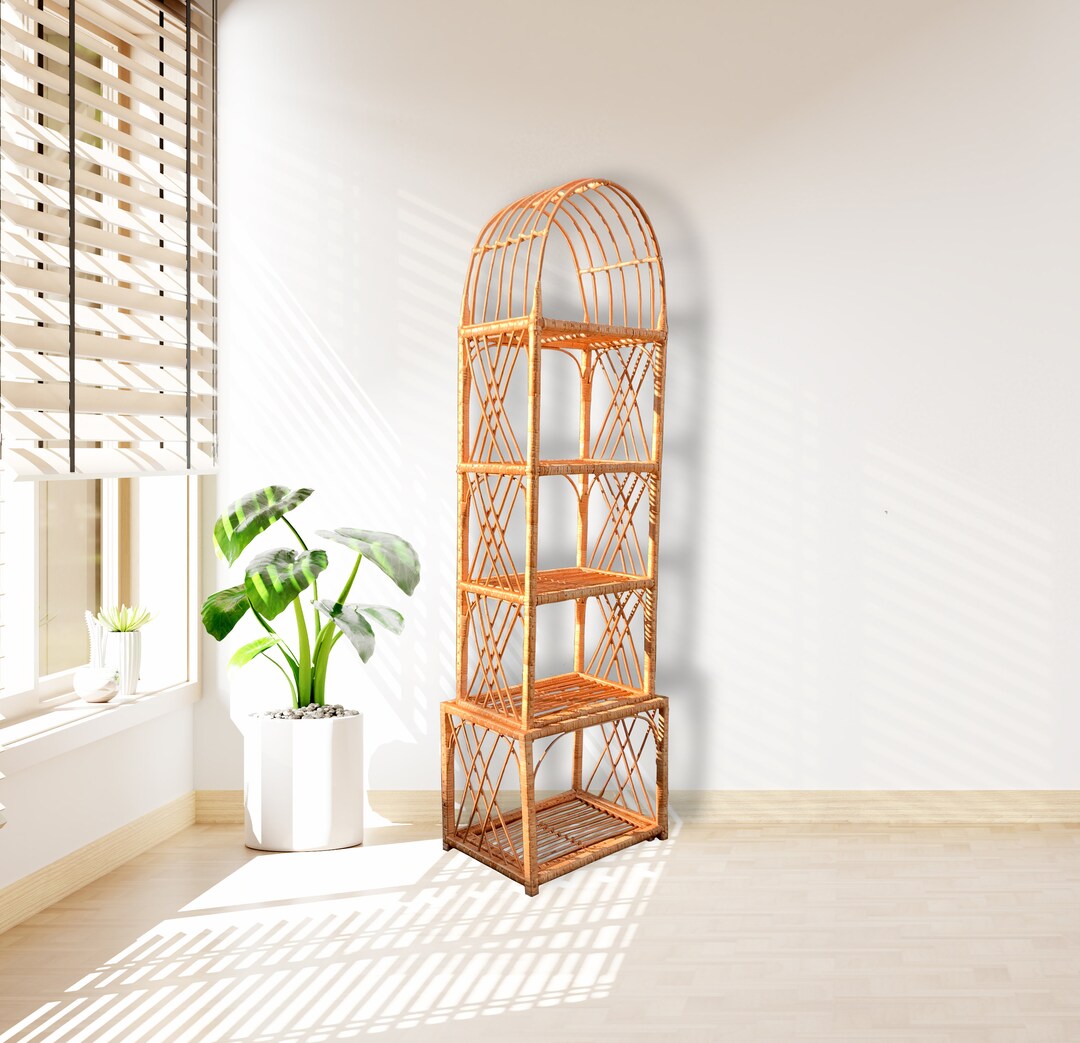 Bookcase Shelf, Display Shelves, Wicker Bookshelf, Wicker Shelf Unit ...