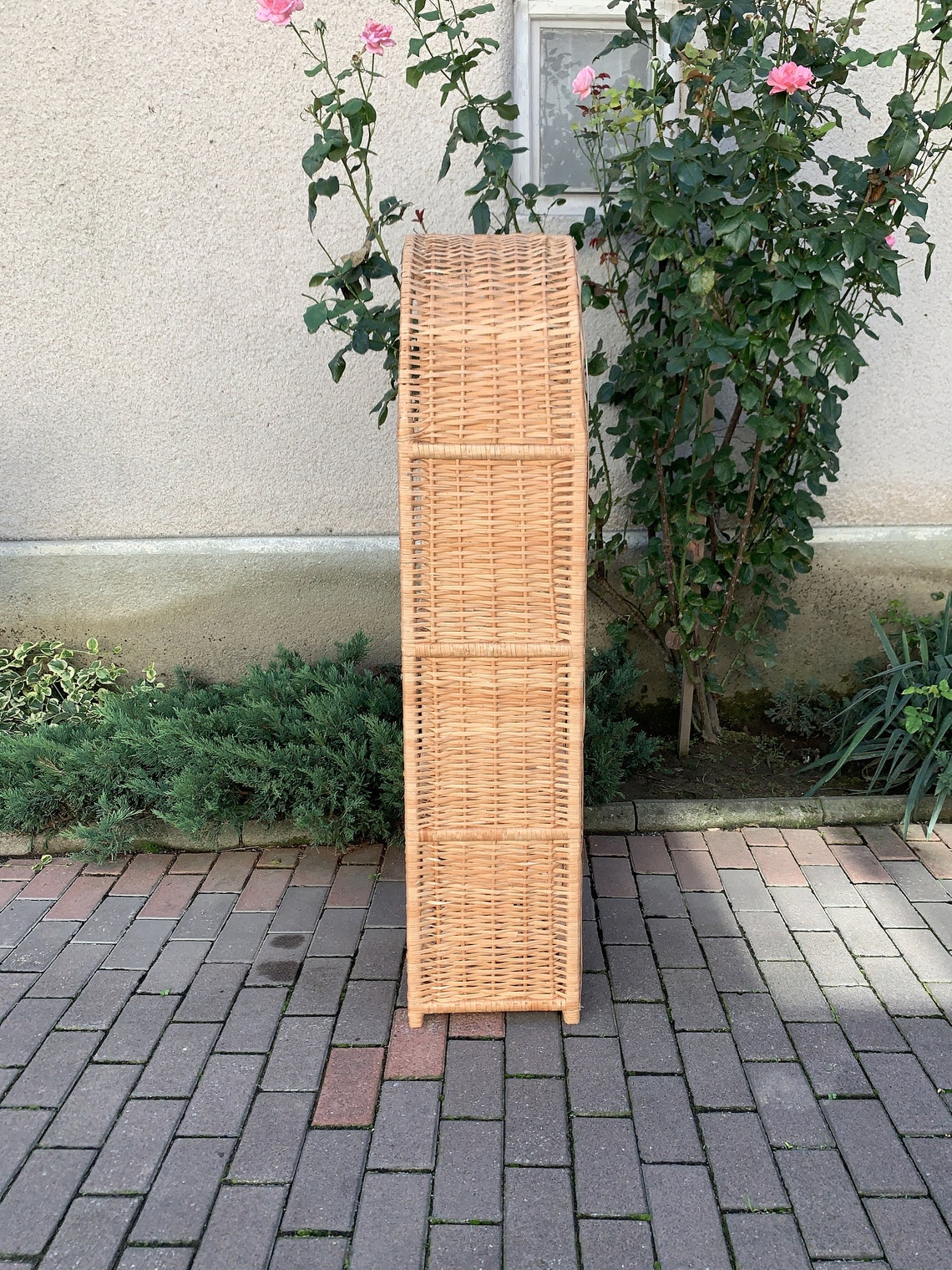 Tiered Plant Stand, Wicker Wall Shelf, Wicker Plant Stand, Wicker ...