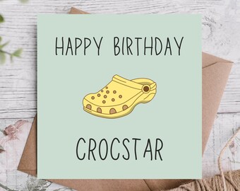 Croc Birthday Card - Etsy UK