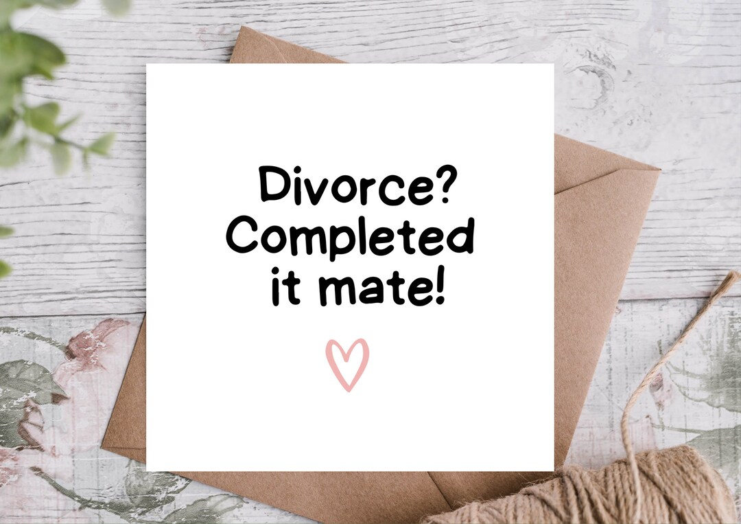 Divorce Card / Separation Card / Funny Congratulations Card / - Etsy