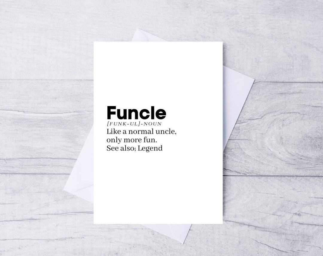 Birthday Card / Funny Birthday Card / ECO Friendly / Uncle Card ...