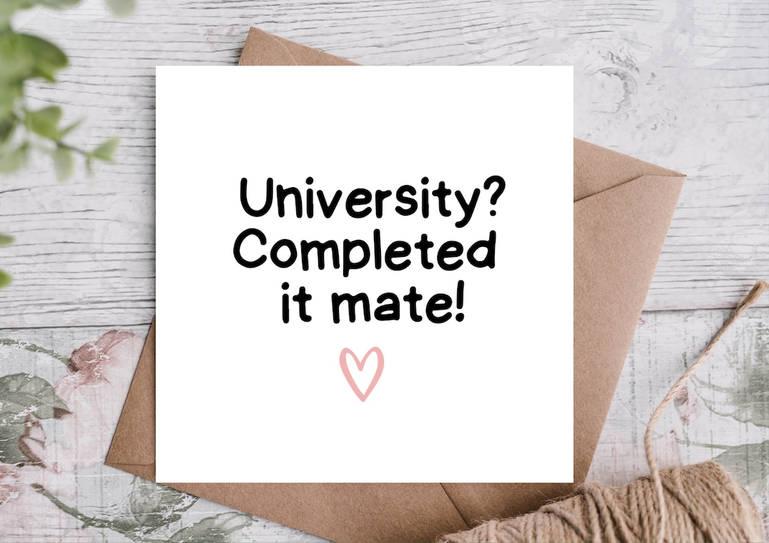 University Card / Graduation Card / Greeting Card / - Etsy