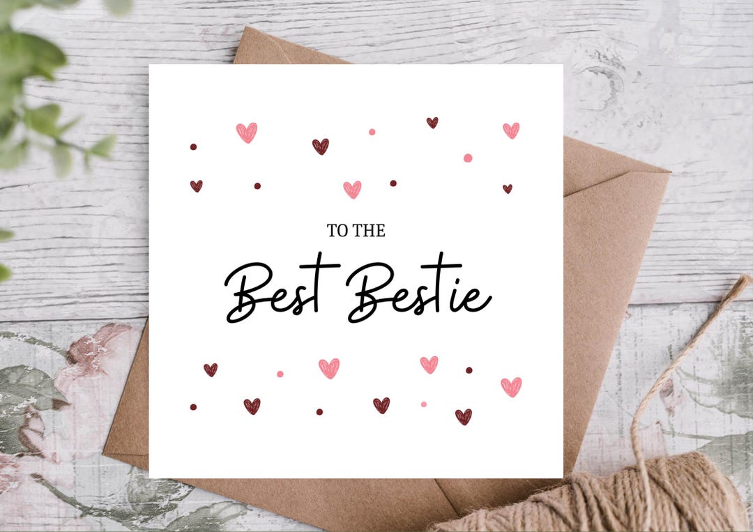 Best Bestie Birthday Card | Birthday Card for Bestie / Card for Bestie ...