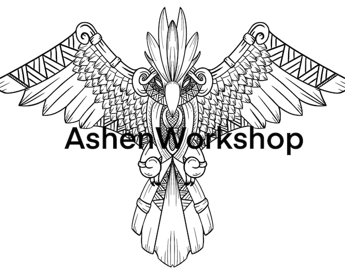 Bird of Prey/viking Art/digital Download - Etsy