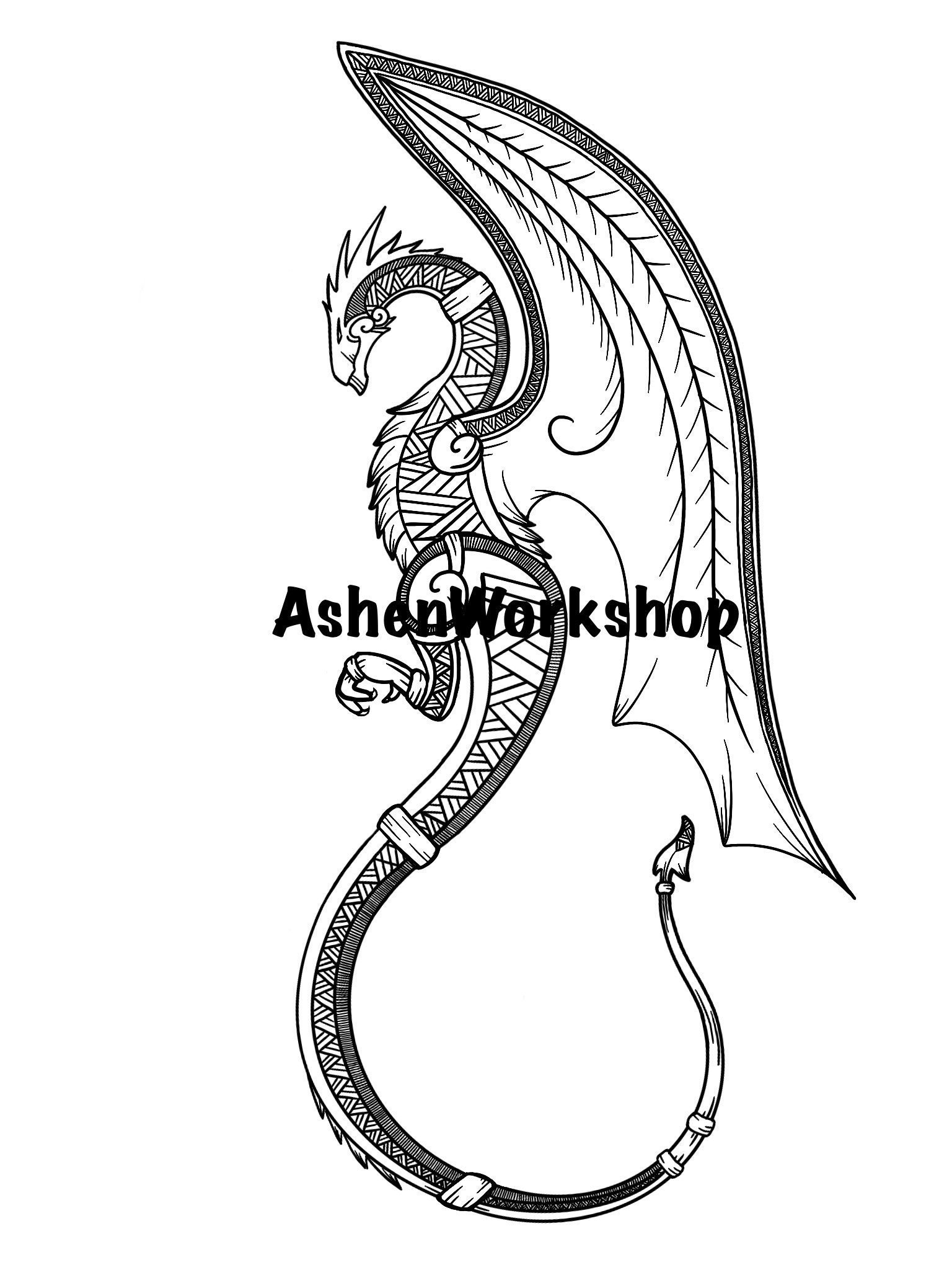 Nordic Drake/viking Art/digital Download - Etsy