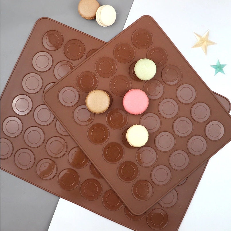 48 Holes Non-stick Silicone Macaron Mat - Etsy
