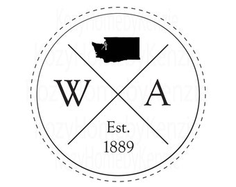 Wa State Logo - Etsy