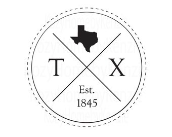Texas Est 1845 Svg - Etsy