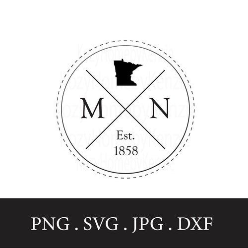 Minnesota SVG PNG DXF State Outline Instant Download - Etsy
