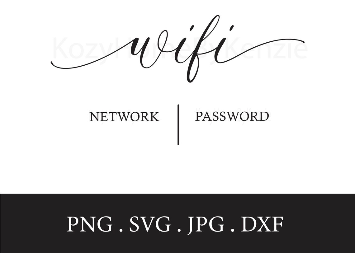 Wifi Internet Password Sign Instant Download Home Decor - Etsy