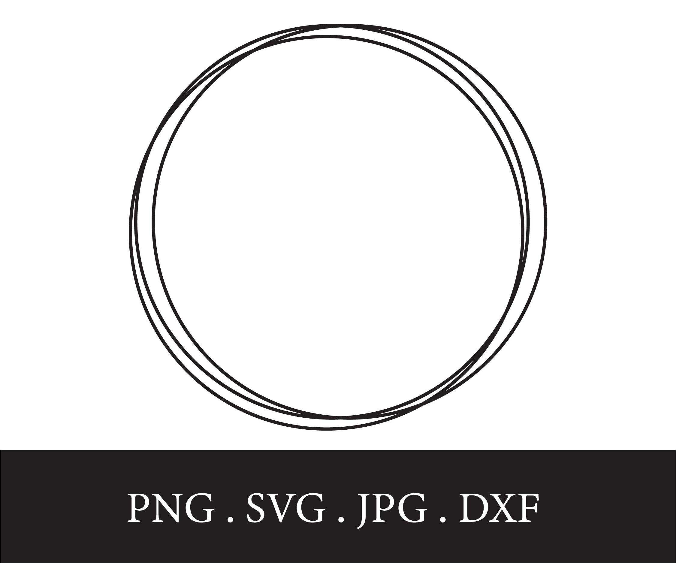 Triple Circle Border SVG Circle Frame Design Circle - Etsy Singapore