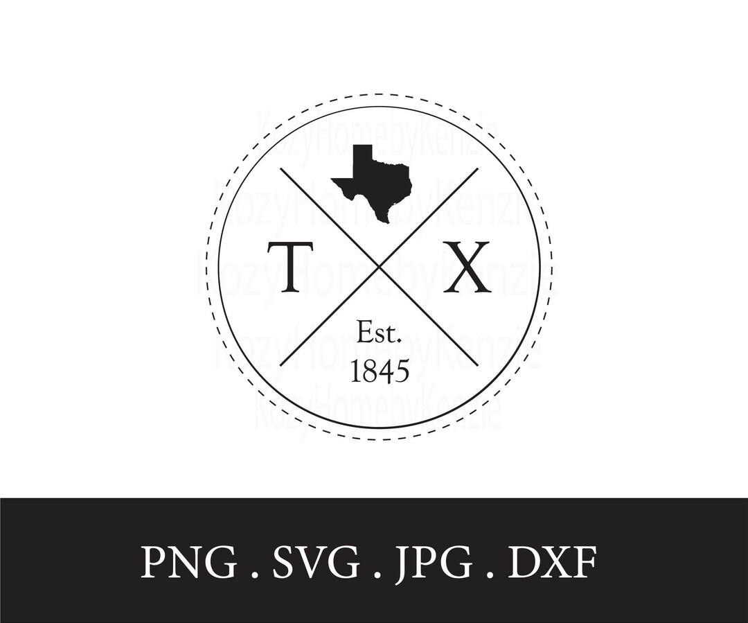 Texas State Logo TX University College SVG PNG Sublimation Round Border ...