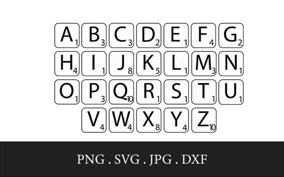 Scrabble Letters with Border Scrabble Alphabet Clipart Scrabble Tile ...