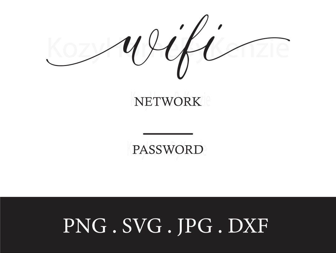 Wifi Internet Password Sign Instant Download Home Decor House Guests ...