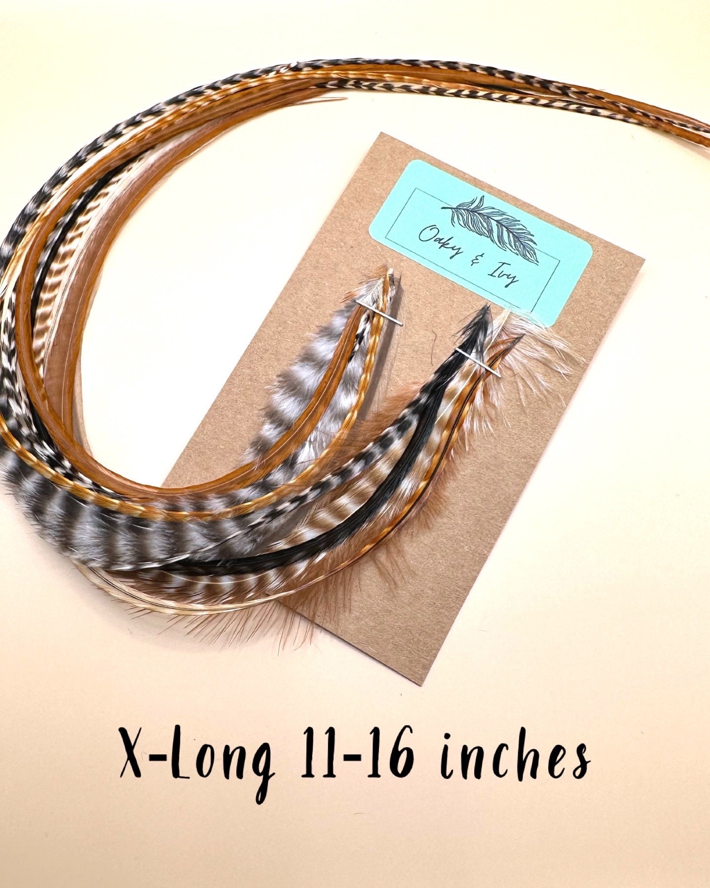 Feather Hair Extensions DIY Kit -10 Feathers + Beads + Tool/natural Mix ...