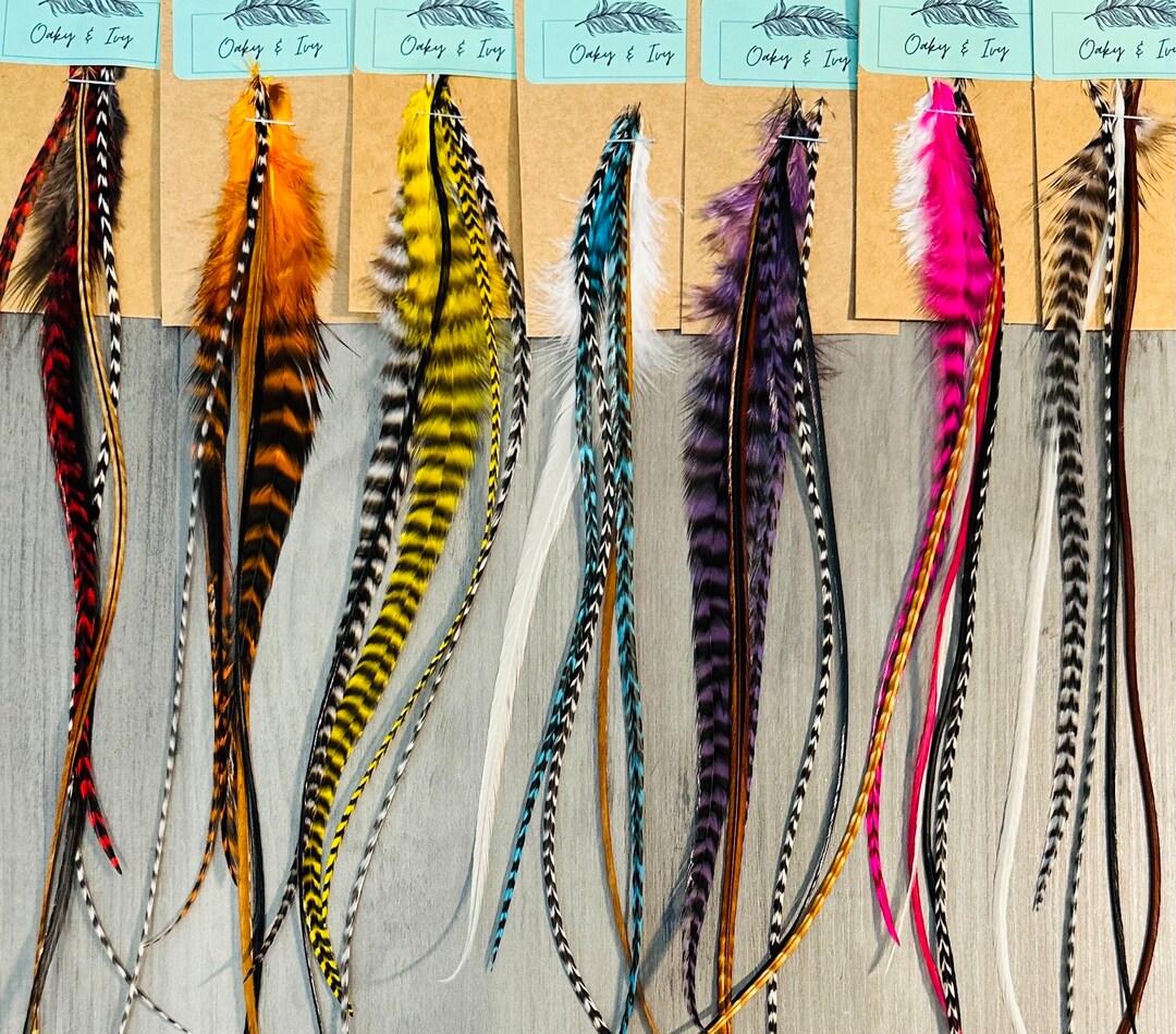 Choose Your Color Feather Hair Extensions DIY Kit 5 Real - Etsy