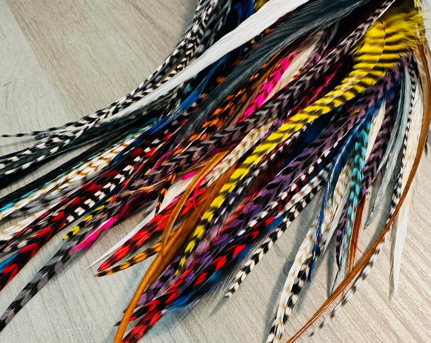 CUSTOM Pack Feather Hair Extensions CHOOSE the Colors 10 Real Feathers ...